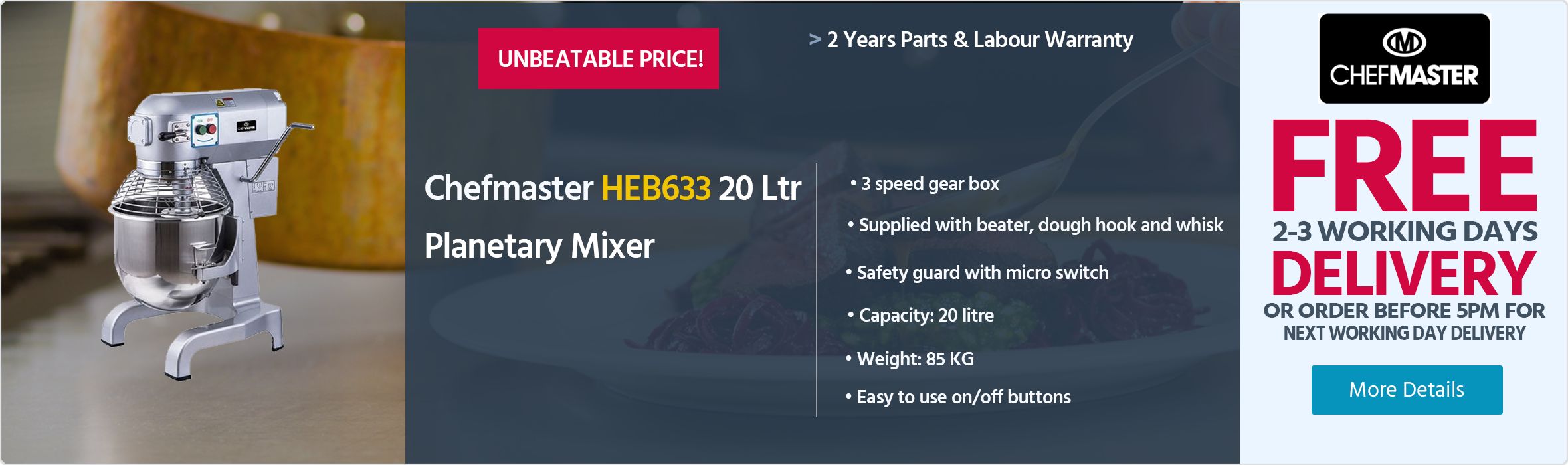 20 Litre Floor Standing Mixers | Commercial Planetary Mixers | CAS