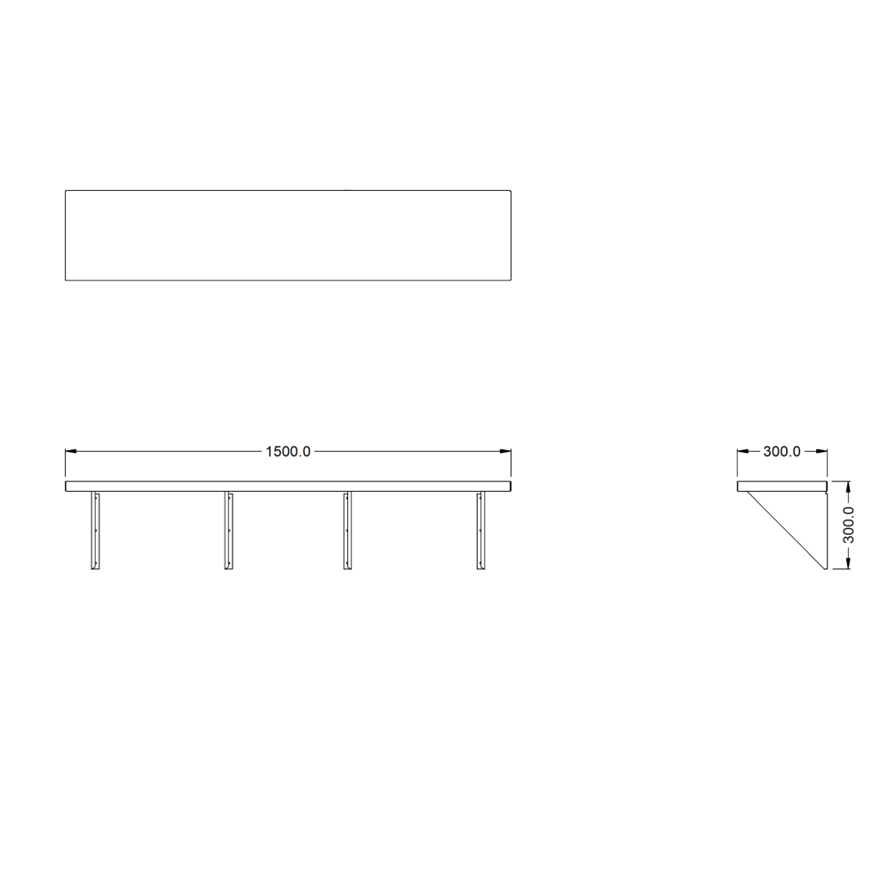 Lincat SSH15 1500w x 300d mm Stainless Steel Wall Shelf - Catering ...