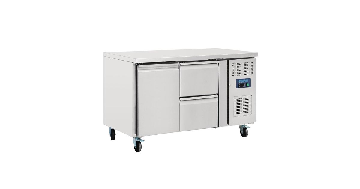 Polar U Series Refrigerated Prep Counters With Doors & Drawers