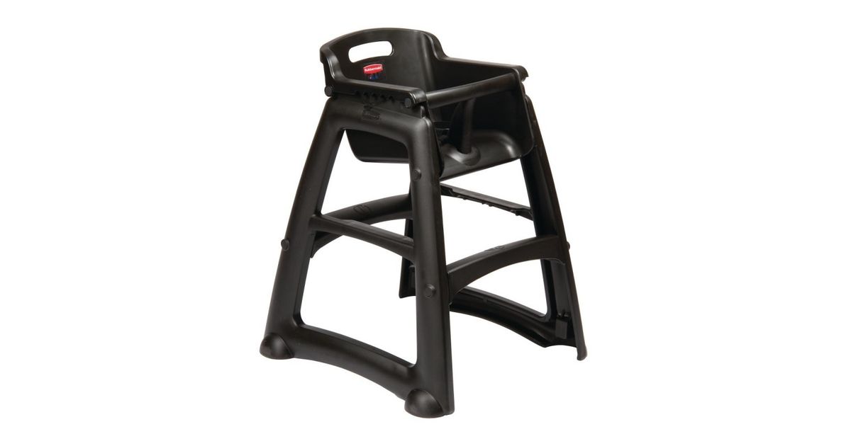 Rubbermaid GG477 Plastic Stackable High Chair Black - Catering ...