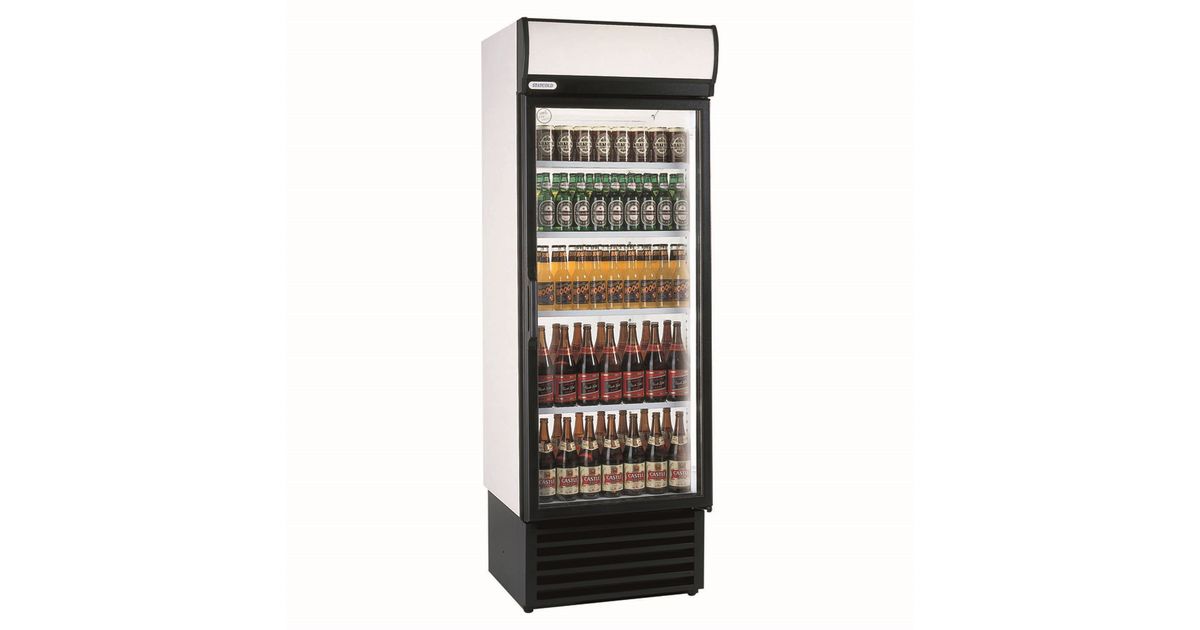 Staycold HD690 525 Ltr Upright Single Glass Door White Display Fridge ...