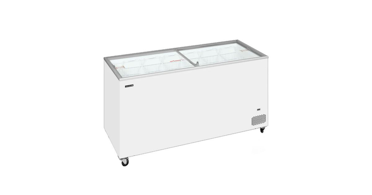 Tefcold IC501SC 491 Ltr White Display Chest Freezer With Glass Lid ...
