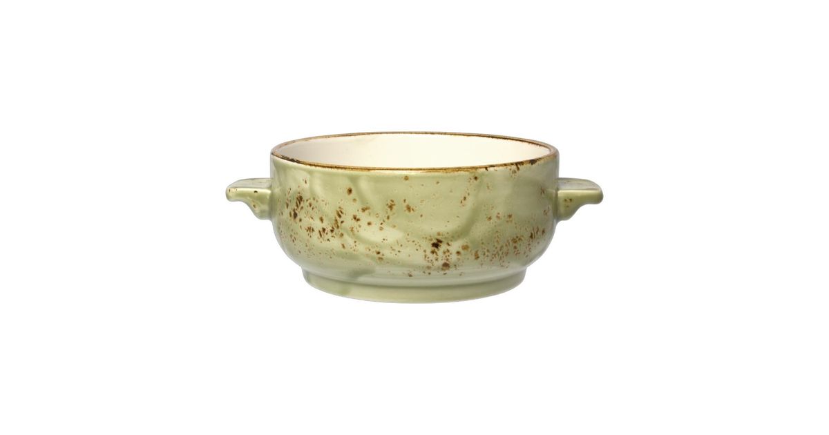 Steelite Craft V069 Soup Casserole Bowls Green 425ml (Pack of 6 ...