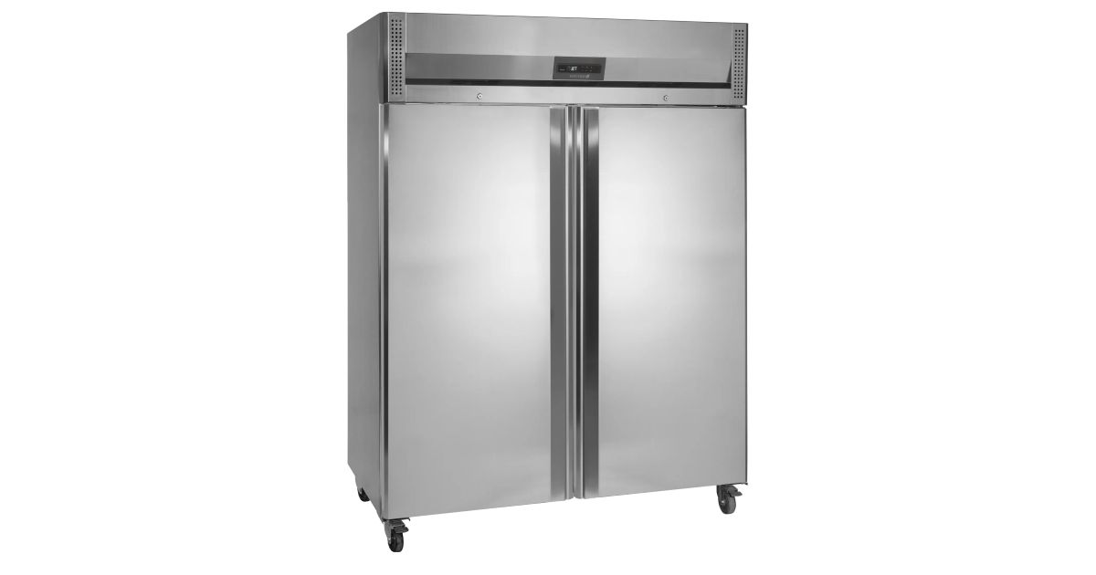 Tefcold RF1420C 1300 Ltr Upright Double Door Stainless Steel Freezer ...