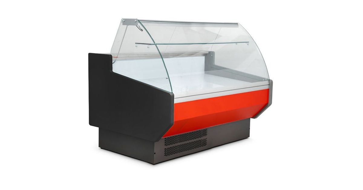 Blizzard SIGMA13C 1305mm Wide Curved Glass Fresh Meat Serve Over ...
