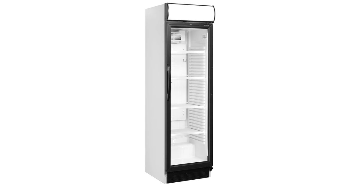 Tefcold CEV425CP WHITE 358 Ltr Upright Single Glass Door White Display ...