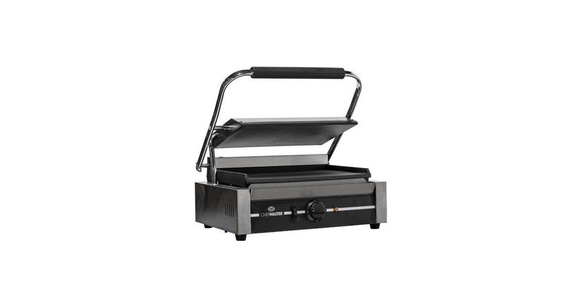 Chefmaster HEA788 Electric Single Contact Panini Grill - Flat Top ...