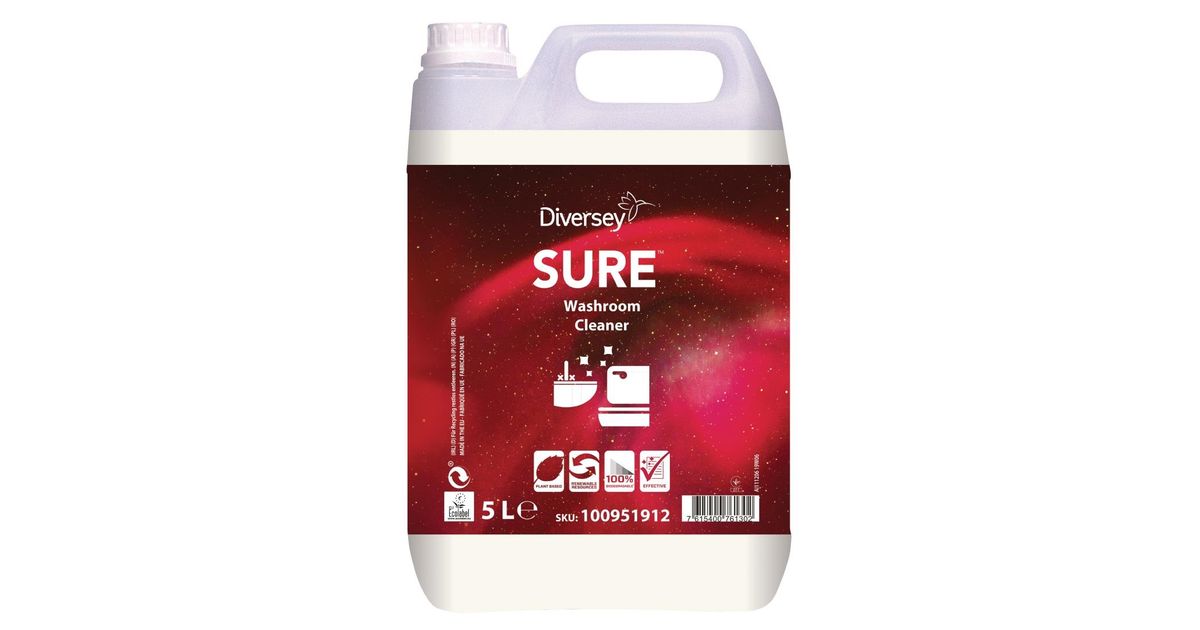 Diversey SURE CX842 Washroom Cleaner Concentrate 5Ltr - Catering ...