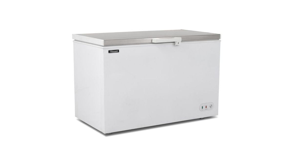 Blizzard CF450SS 450 Ltr White Chest Freezer With Stainless Steel Lid ...