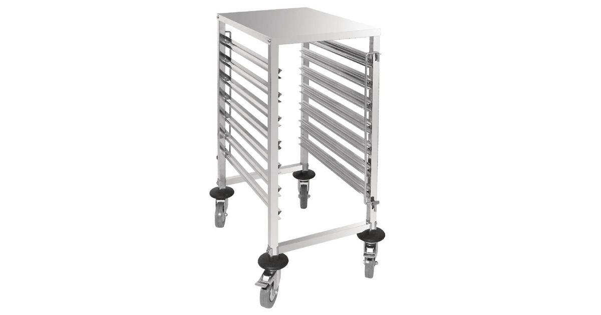 Vogue GG498 Stainless Steel 1/1GN Racking Trolley 7 Shelves - Catering ...