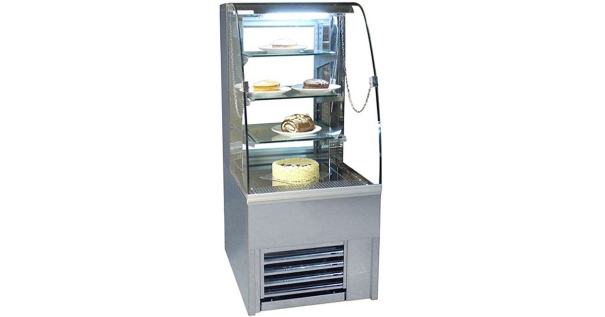 Frost-Tech P75-60 600mm Wide Curved Glass Patisserie Serve Over Counter ...
