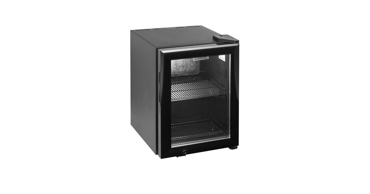 Tefcold BC30 22 Ltr Countertop Single Glass Door Black Display Fridge ...