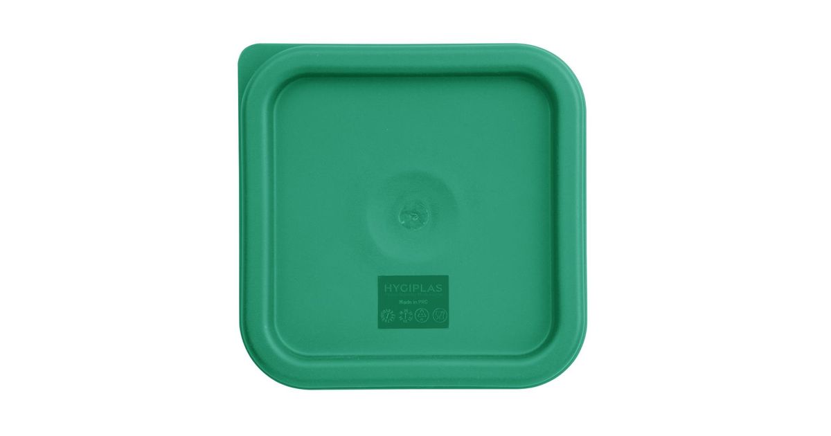 Hygiplas CF046 Square Measuring Container Lid Green Small - Catering ...