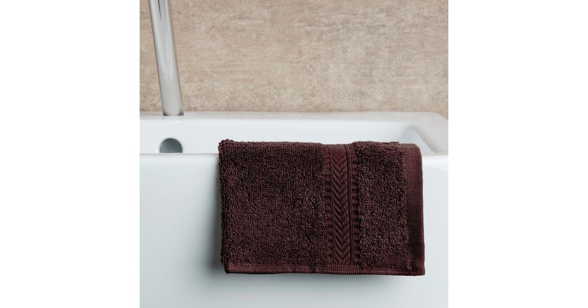 Mitre Essentials Nova HB626 Face Cloth Chocolate (Pack of 10 ...