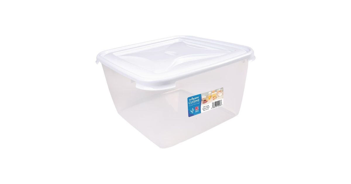 Wham Cuisine FS458 Polypropylene Square Food Storage Box 15 Ltr ...