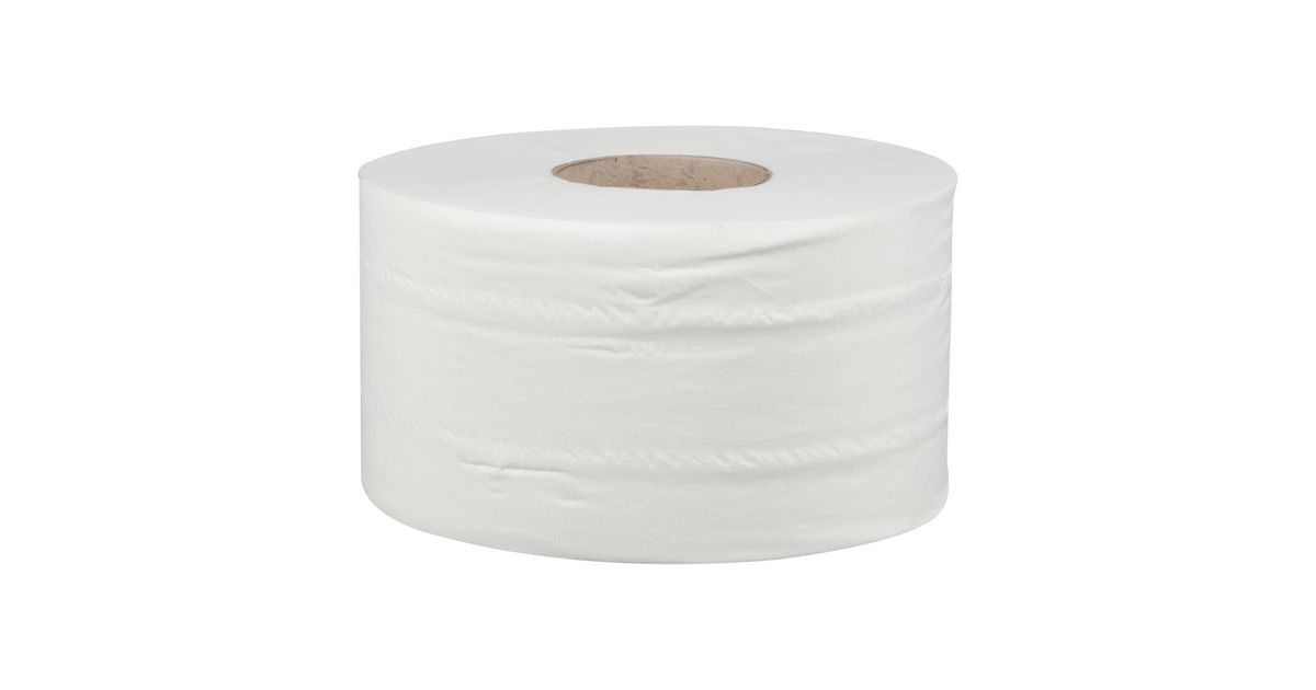 Jantex DL918 Mini Jumbo Roll Refill White 2-Ply 150m (Pack of 12 ...