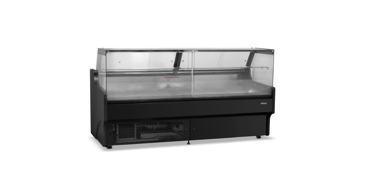 Blizzard BFG200BKV2 1955mm Wide Flat Glass Serve Over Counter Display ...