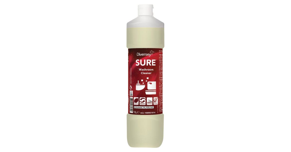 Diversey CX841 SURE Washroom Cleaner Concentrate 1 Litre - Catering ...