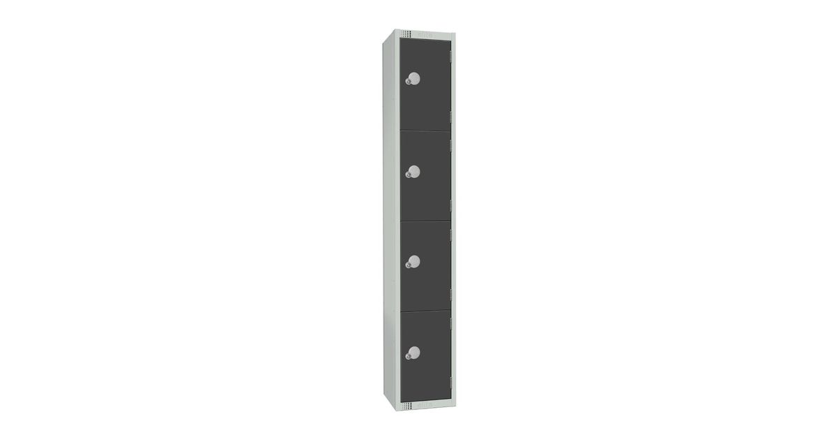 Elite Lockers GR680-C Four Door Camlock Locker Graphite Grey - Catering ...