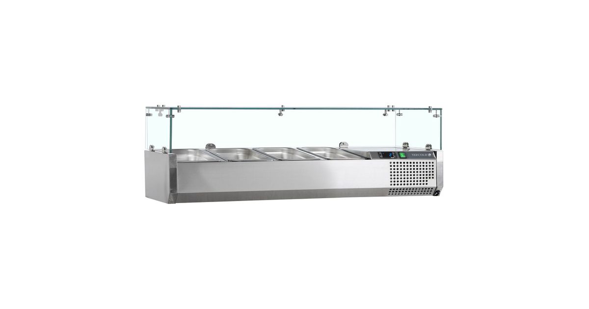 Tefcold GVC33-120 5 x 1/4GN Refrigerated Countertop Food Prep Display ...