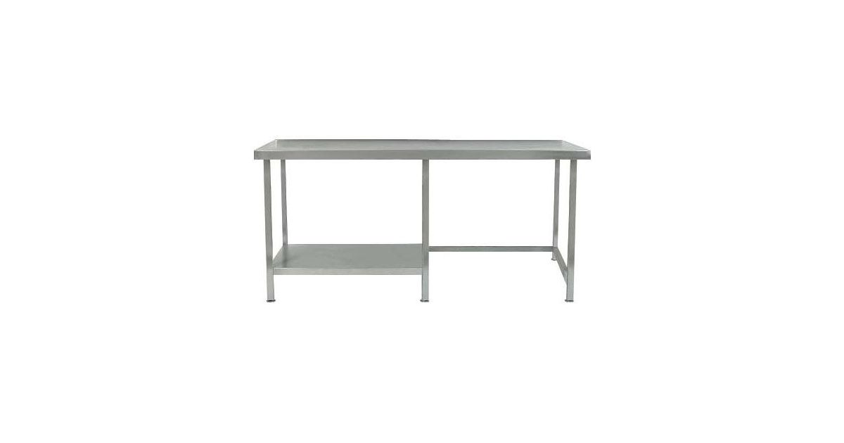 Parry TABHL17500-WALL 1700mm Stainless Steel Wall Table with Half ...