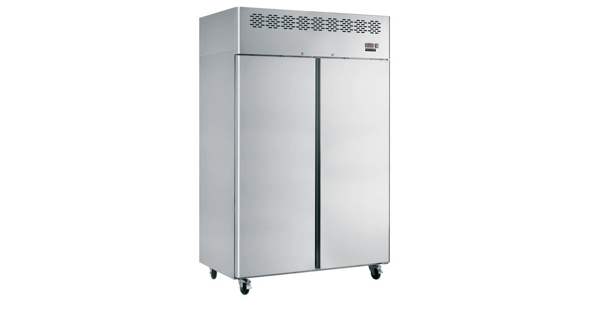 Tefcold CAF900 900 Ltr Upright Double Door Stainless Steel Freezer ...