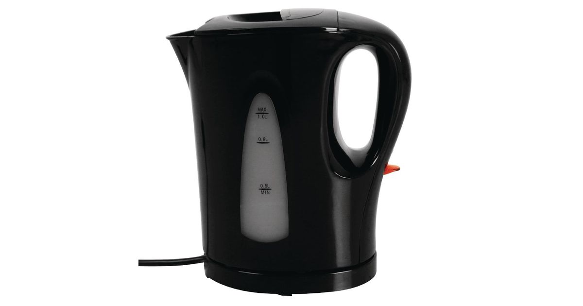 Caterlite CJ886 Black Cordless Kettle 1 Ltr - Catering Appliance Superstore