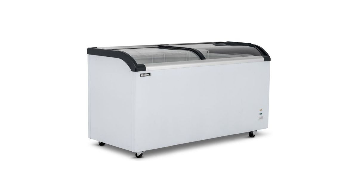 Blizzard BDF52 520 Ltr White Display Chest Freezer With Curved Glass ...