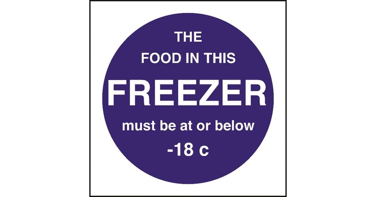 Mileta E3630 Food In This Freezer Sign Self-Adhesive - Catering ...