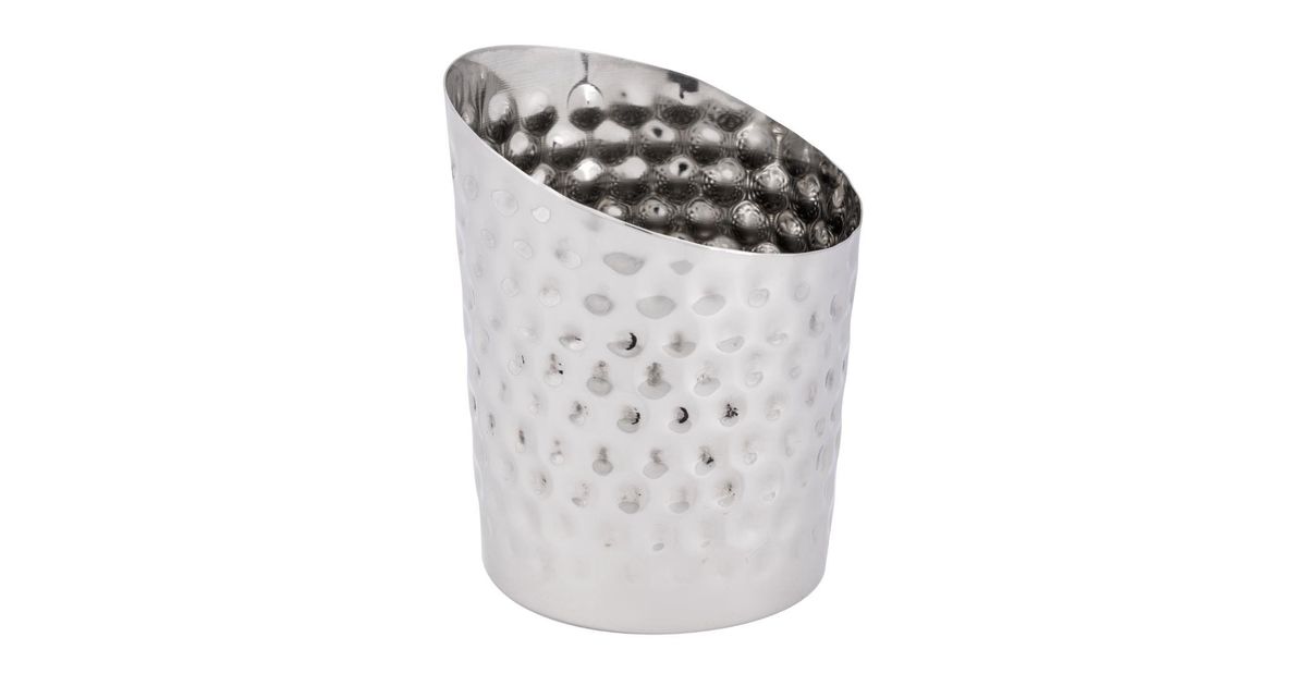 Olympia FU280 Stainless Steel Hammered Chip Cup 480ml - Catering ...