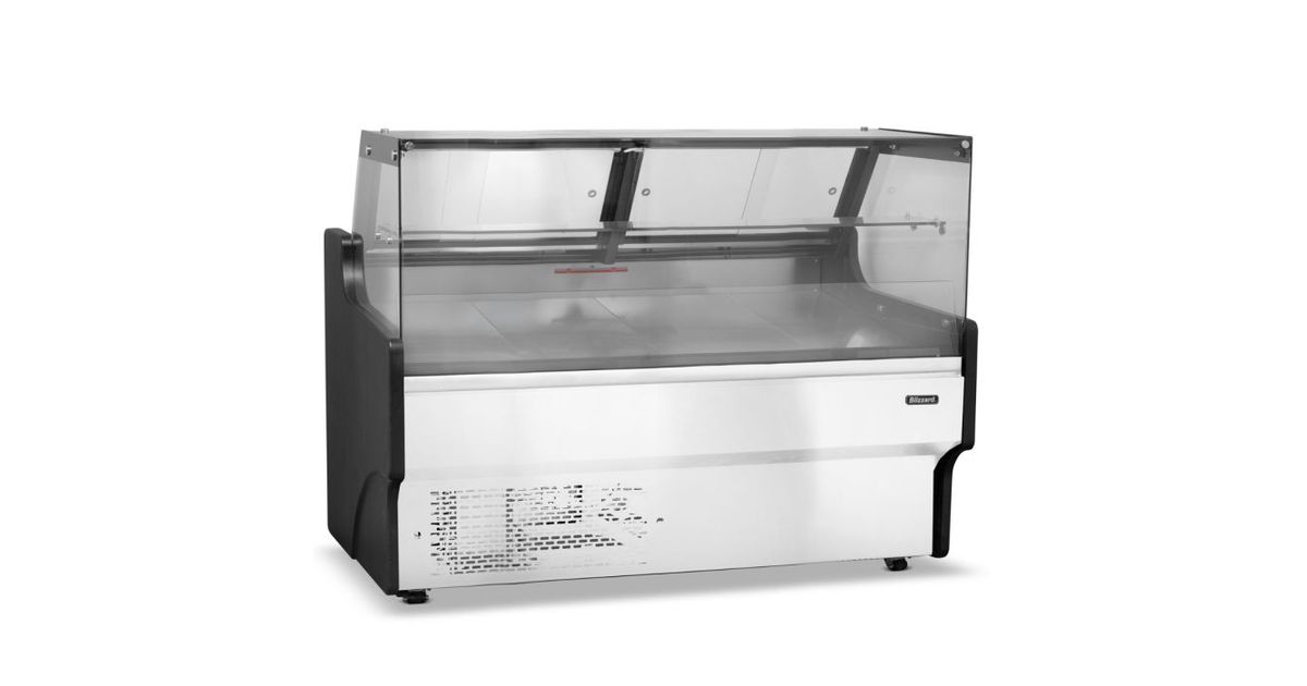 Blizzard BFG130WHV2 1330mm Wide Flat Glass Serve Over Counter Display ...