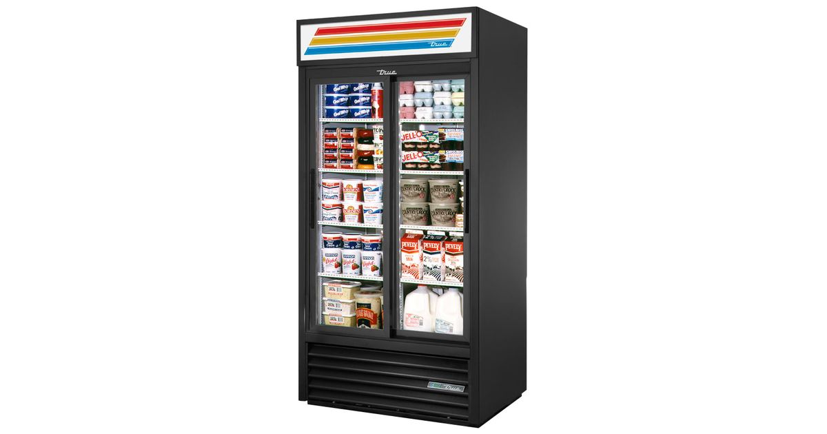 True GDM-33-HC-LD 890 Ltr Double Sliding Glass Door Display Fridge ...
