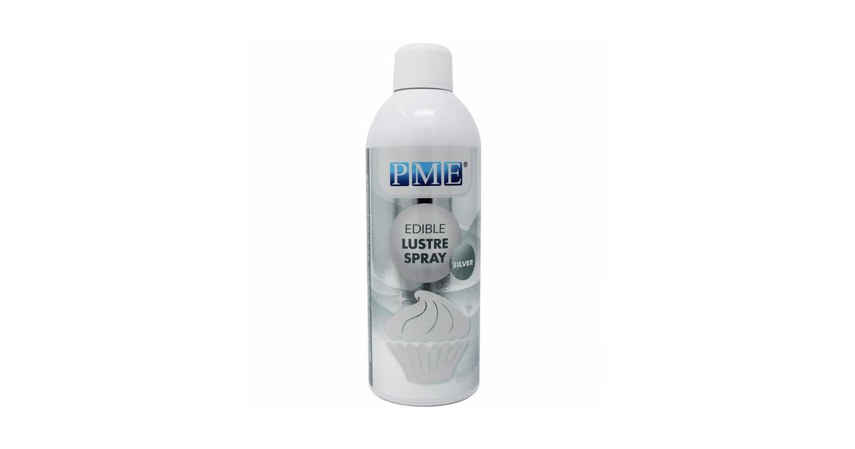PME CX147 Edible Lustre Spray Silver 400ml - Catering Appliance Superstore
