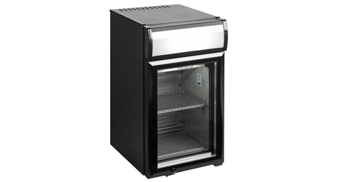 Tefcold BC25CP 25 Ltr Countertop Single Glass Door Black Display Fridge ...