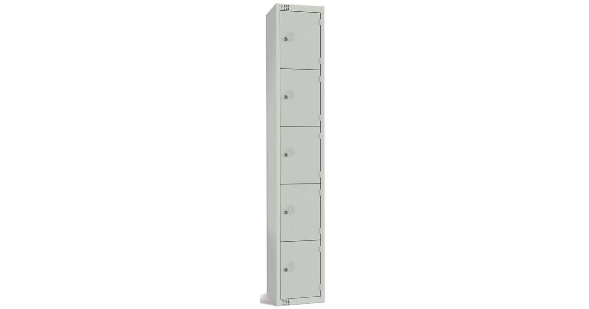 Elite Lockers CG615-C Five Door Camlock Locker Grey - Catering ...