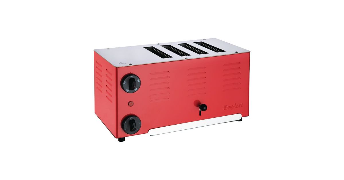 Rowlett Regent CH175 4 Slice Traffic Red Toaster with 2 x Additional ...