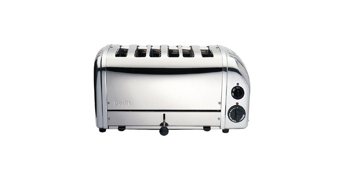 Dualit 61028 6 Bun Metallic Silver Toaster - Catering Appliance Superstore