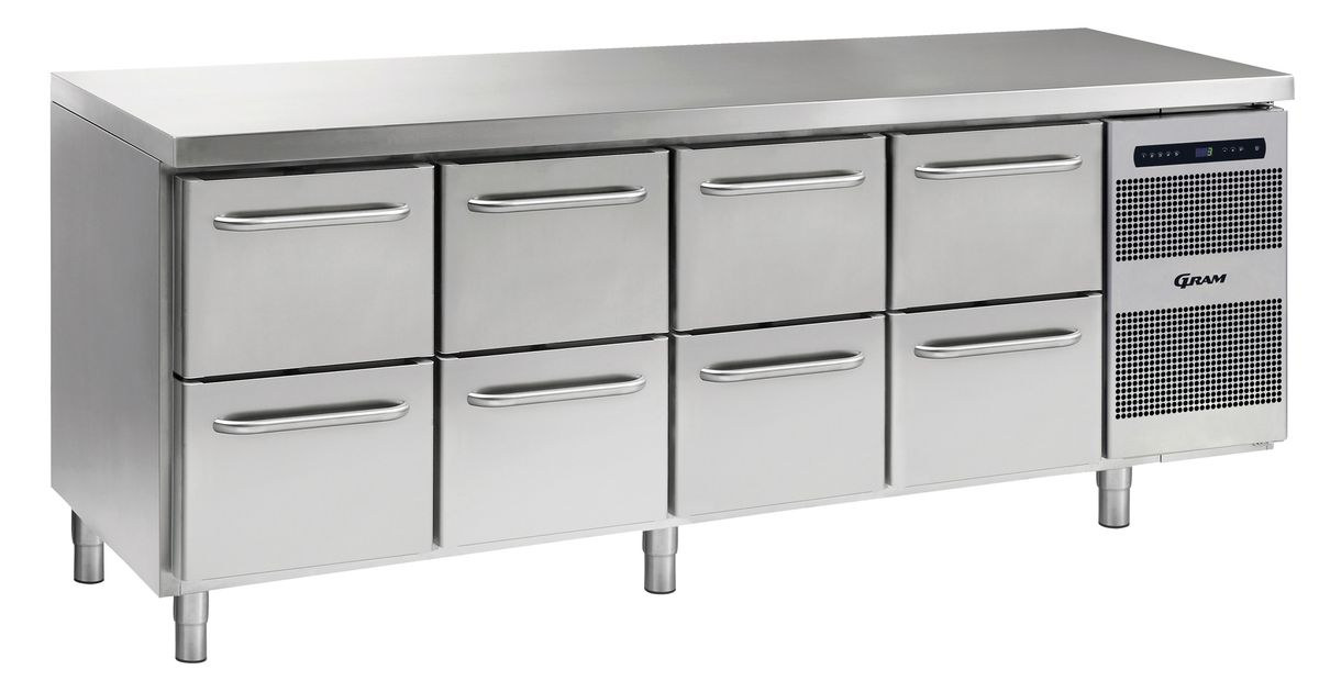 Gram GASTRO K 2207 CSG A 2D/2D/2D/2D L2 668 Ltr 8 Drawer Stainless ...