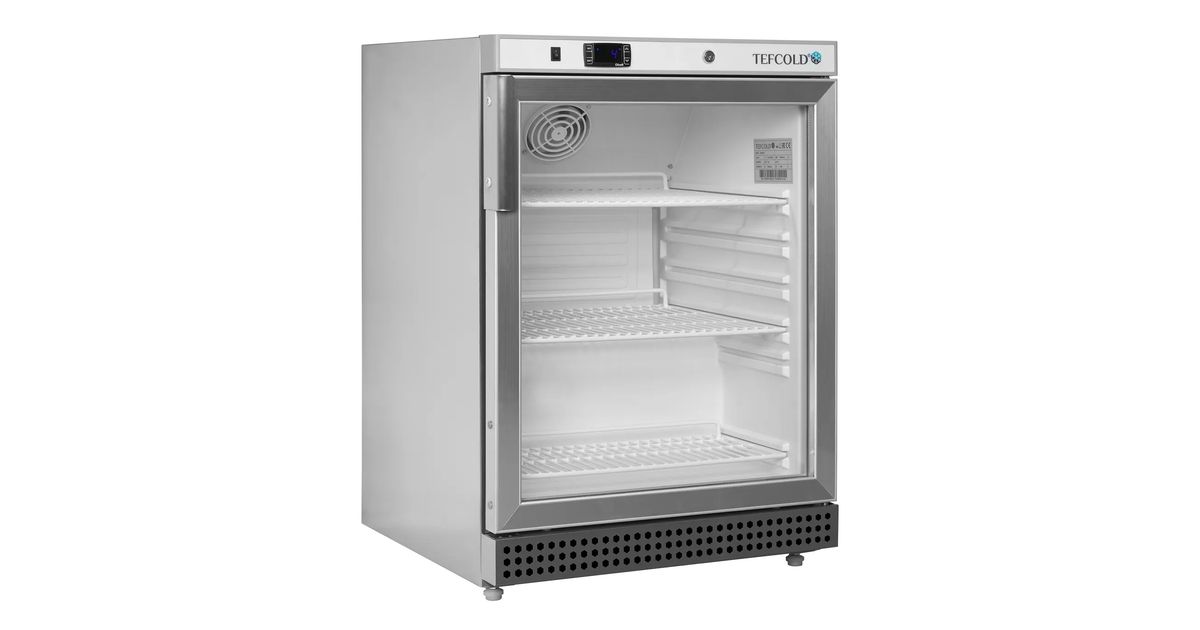 Tefcold UR200SG 136 Ltr Undercounter Single Glass Door Stainless Steel ...