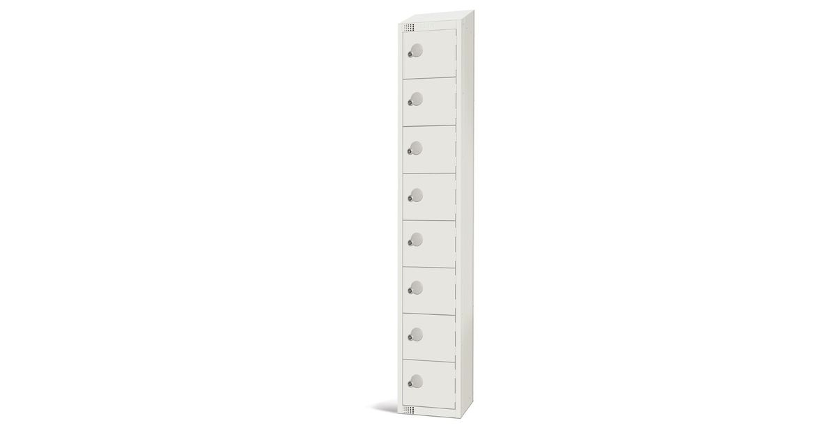 Elite Lockers GR315-CLS Eight Door Manual Combination Locker White with ...