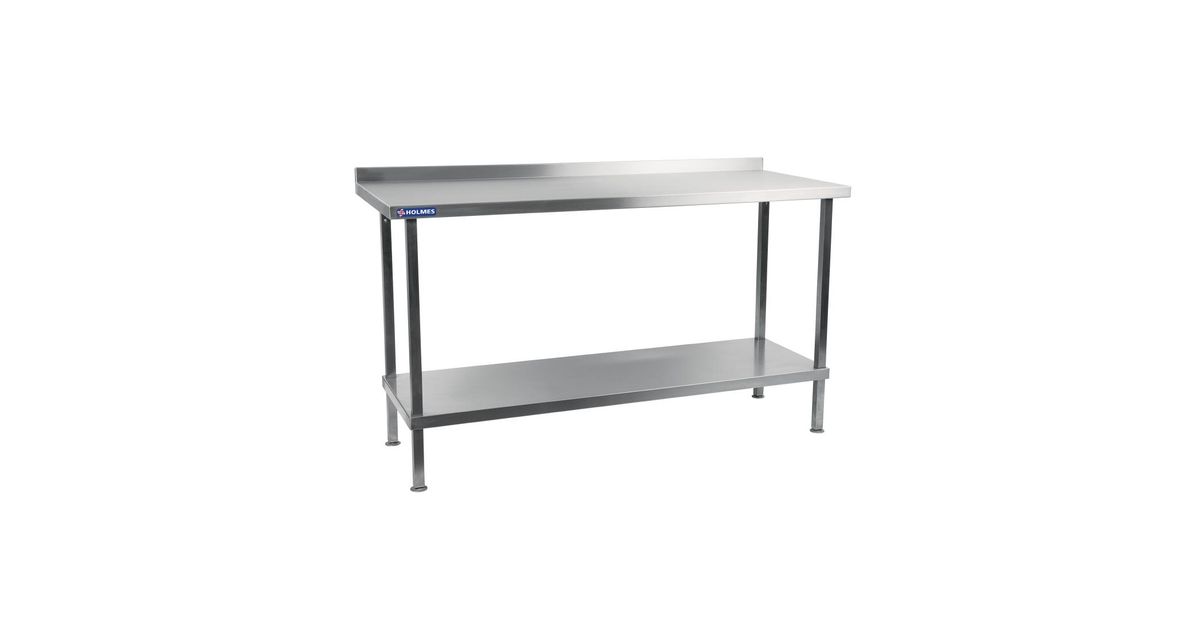 Holmes DR024 1800w x 600d mm Fully Assembled Stainless Steel Wall Table ...