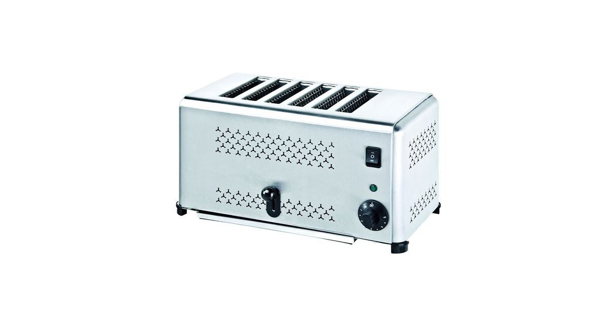 CaterChef 15041 6 Slice Stainless Steel Toaster - Catering Appliance ...