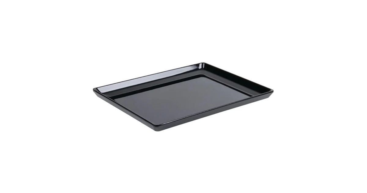 APS Float GF077 Melamine Tray Black 1/2GN - Catering Appliance Superstore