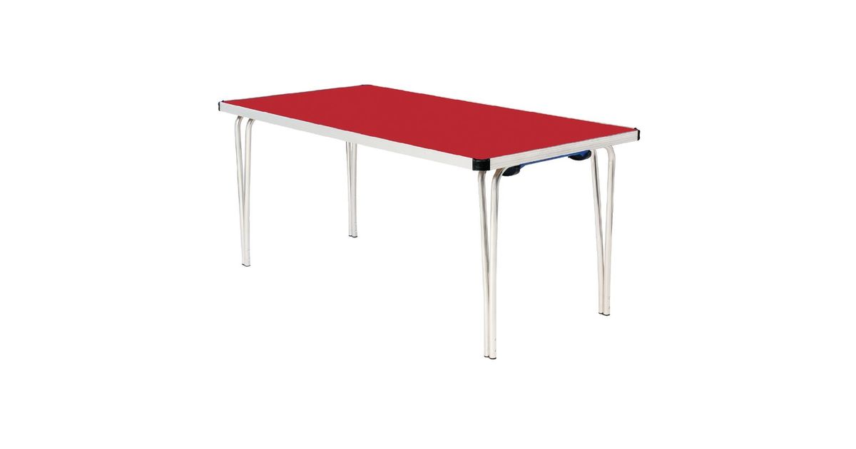 Gopak DM948 Contour Folding Table Red 6ft - Catering Appliance Superstore
