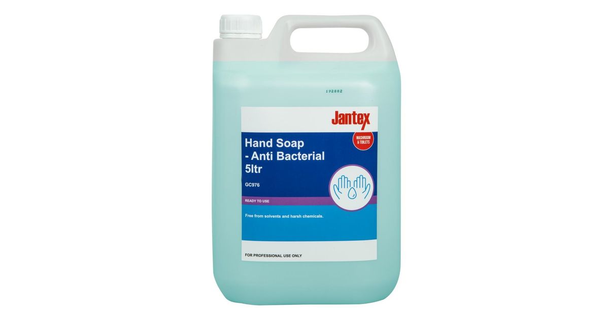 Jantex GC976 Unperfumed Antibacterial Liquid Hand Soap 5Ltr - Catering ...