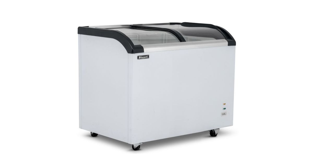Blizzard BDF22 220 Ltr White Display Chest Freezer With Curved Glass ...