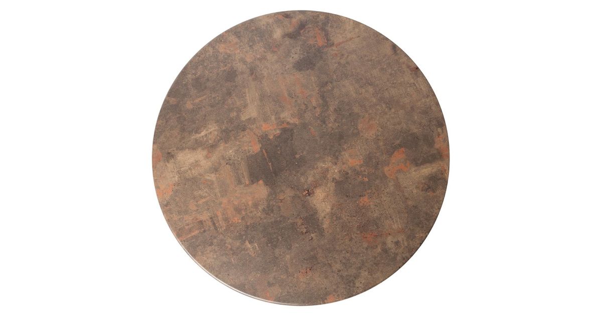 Werzalit GR639 Pre-Drilled Round Table Top Rust Brown 700mm - Catering ...