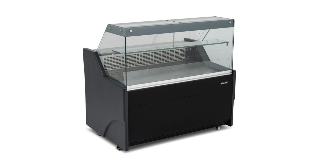 Blizzard BFG130BK 1340mm Wide Flat Glass Serve Over Counter Display ...