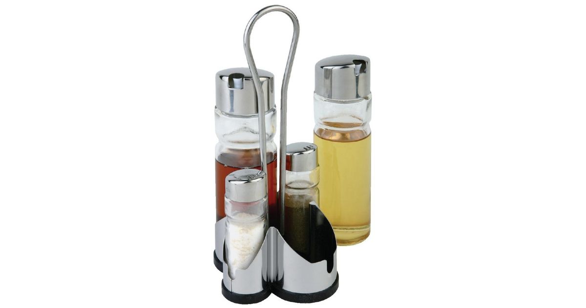 APS CF297 Complete Cruet Set & Stand - Catering Appliance Superstore