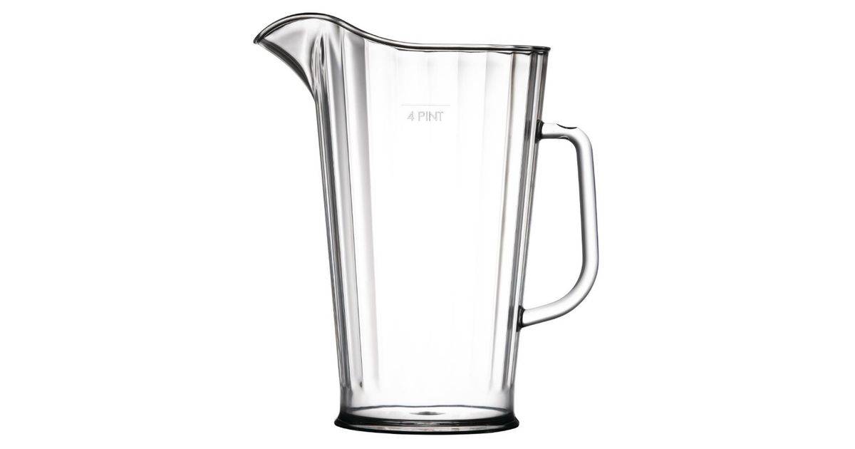 BBP U754 Polycarbonate Jugs CE Marked Clear 2.3Ltr (Pack of 4 ...